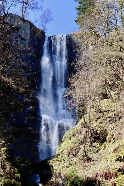 Pistyll Rhaeadr Waterfall Walk Stand At The Top Of Wales Tallest