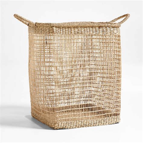 Rybak Medium Square Woven Decorative Blanket Basket Reviews Crate And Barrel Canada