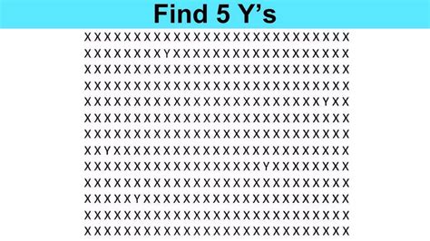 You Have 20 20 Vision If You Can Spot Five Ys In 7 Seconds