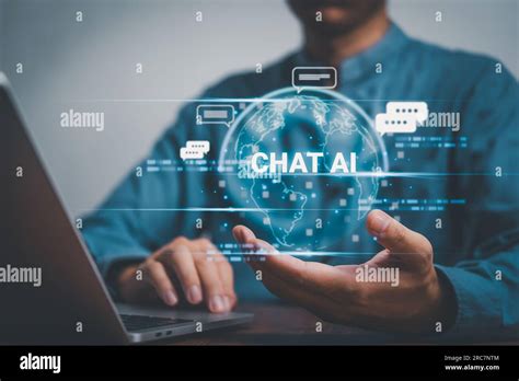 Hand Of Businessman Chatting With Smart Ai Or Artificial Intelligence