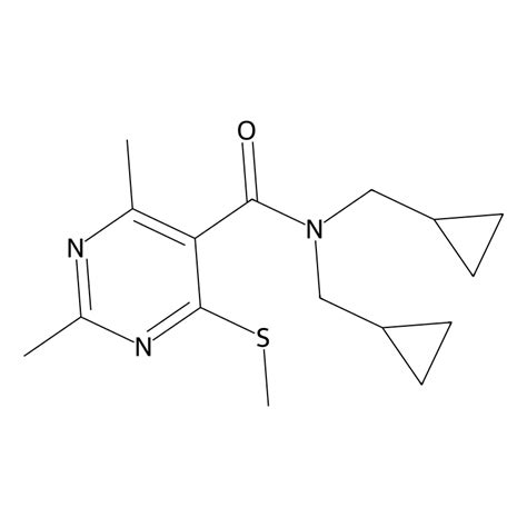 Buy N N Bis Cyclopropylmethyl 2 4 Dimethyl 6 Methylsulfanyl Pyrimidine 5 Carboxamide 1384662