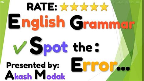 West Bengal State Exams English Grammar Spotting The Error Part 11 In Bengali Offered By