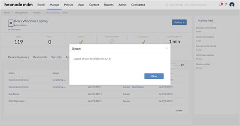 Script To Force Log Off Users From Current Active Sessions On Windows Hexnode Help Center