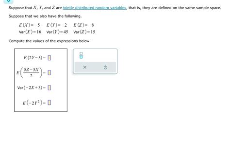 solved suppose that x y ﻿and z ﻿are jointly distributed