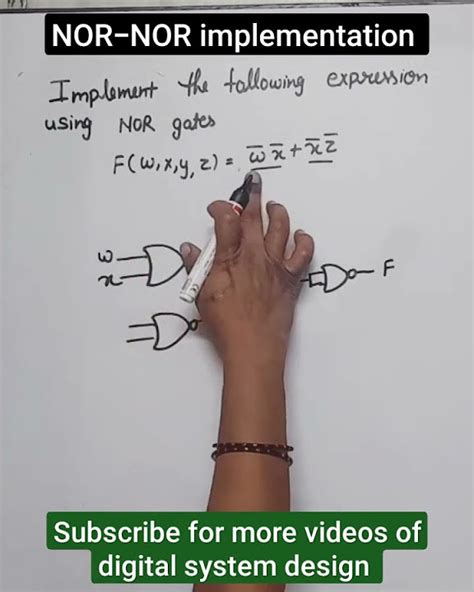 Implementation Of Boolean Expression Using Nor Gates Only Youtube