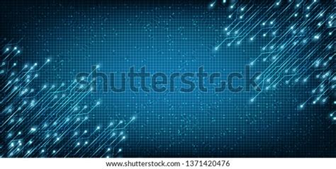 Speed Light Electronic Circuit Microchip Technology Stock Vector