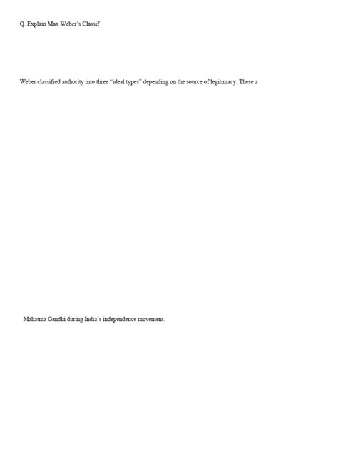 Max Weber Classification Of Authority Pdf Power Social And Political Max Weber