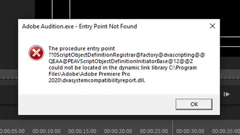 Solved Entry Point Not Found Adobe Product Community