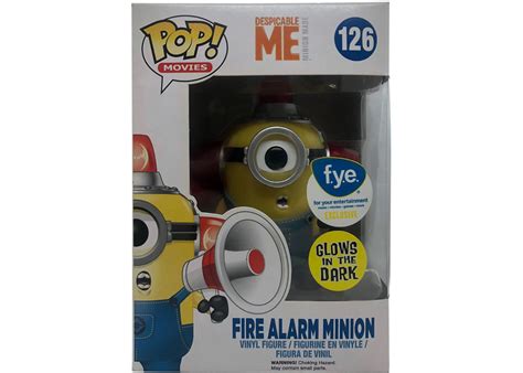 Funko Pop Movies Despicable Me Fire Alarm Minion Glow Fye Exclusive