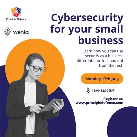 Principle Defence On Linkedin Our Cybersecurity For Your Small Business Webinar With Wenta Is