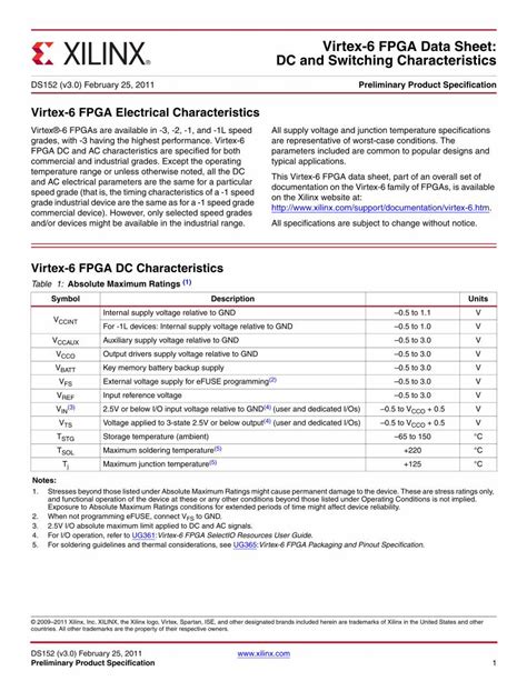 pdf xilinx ds152 virtex 6 fpga data sheet dc and switching