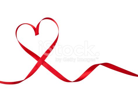 하트 모양에서 빨간 리본 스톡 사진 Freeimages