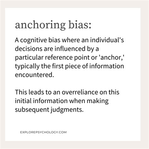 Anchoring Bias Definition And Examples