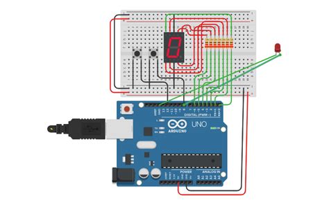 Circuit Design Seven Segment Display Tinkercad
