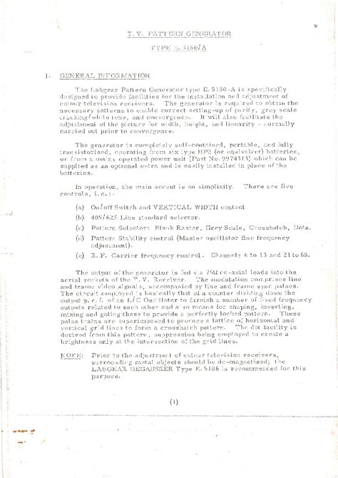 Labgear E5180a Tv Pattern Gen Service Manual Download Schematics Eeprom Repair Info For