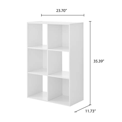 Mainstays 6 Cube Storage Organizer White