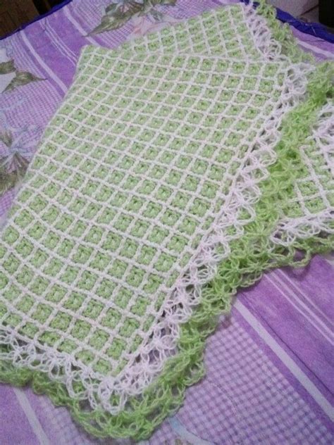 Cobijas Para Bebe Tejidas Modernas De 2 Colores