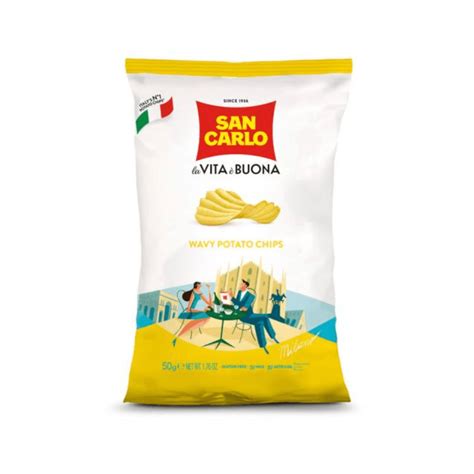 San Carlo Wavy Potato Chips 1 76 Oz 50g Supermarket Italy