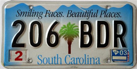 South Carolina 2003 License Plate