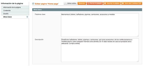 poner metaetiquetas en magento programación y diseño web drupal y