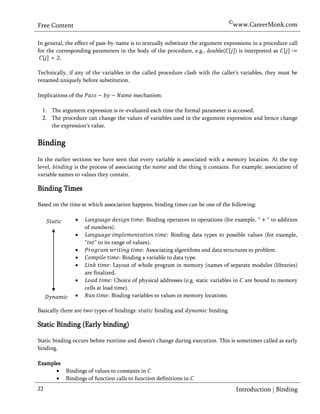 Scope Binding Papameter Passing Techniques PDF