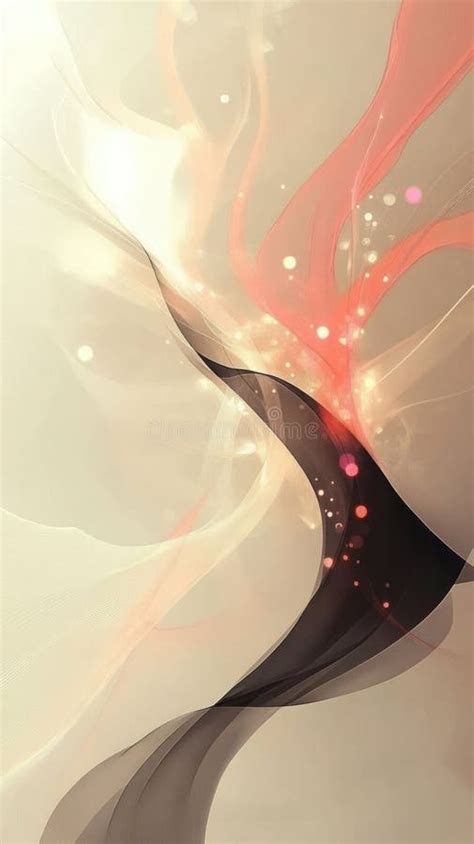 Abstract Design Featuring Flowing Shapes And Soft Colors Creating A