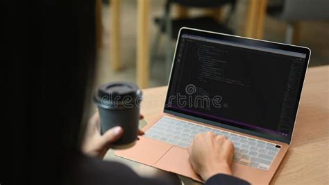 Close Up View Of Software Developer Working On Web Site Project