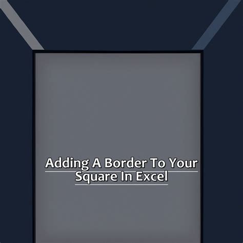 Making Squares In Excel Manycoders