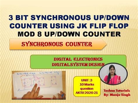 U3L5 3 3 Bit Synchronous Up Down Counter Using JK Flip Flop Synchronous 3 Bit Up Down Counter
