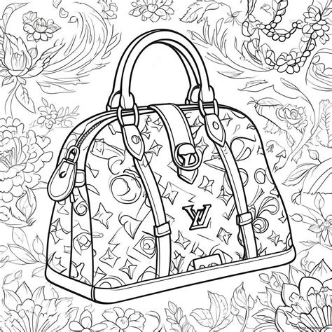 Louis Vuitton Handbag Coloring Page 30725 24296