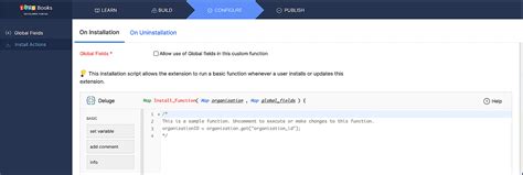 configure extension developer zoho inventory