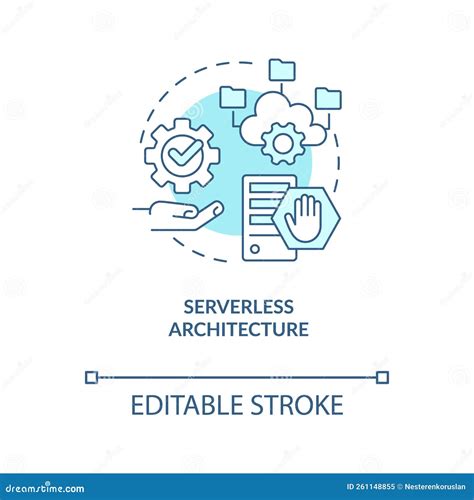 Serverless Architecture Outline Icon Simple Linear Element Illustration Isolated Line