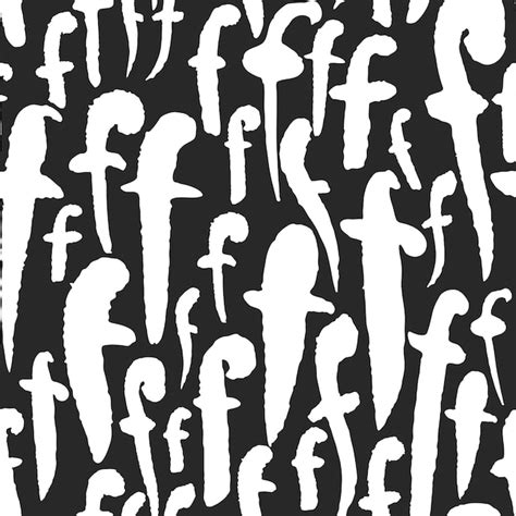 Premium Vector Vector Pattern With Calligraphy Letters F
