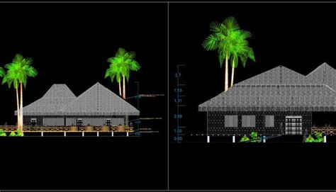 Tourist Resort Plan And Elevation Autocad File Dwg Free Cad Blocks