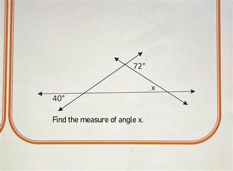 Solved Find The Measure Of Angle X Find The Measure Of Angle Chegg Com