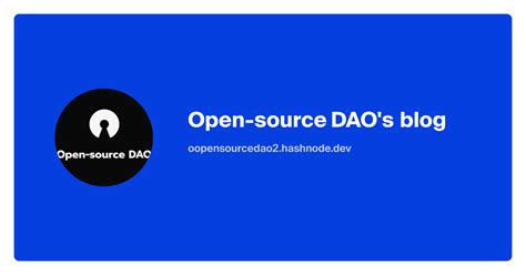 Open Source Daos Blog