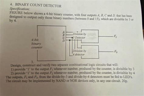 solved 4 binary count detector specification figure below