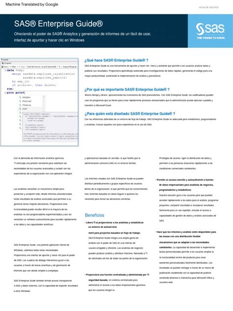 Sas Enterprise Guide 101431 Pdf Usuario Informática Interfaces