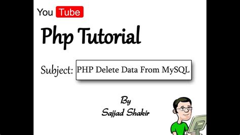 Php Tutorial Delete Data From Mysql Database Youtube