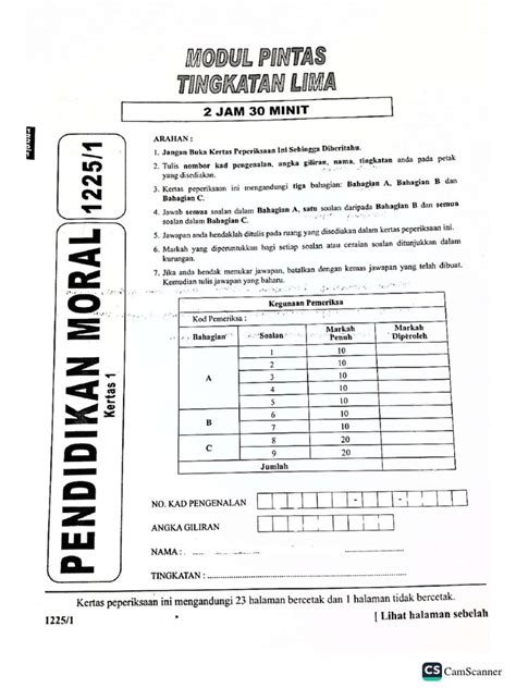 Pendidikan Moral Trial Spm Selangor Set 2 Pdf