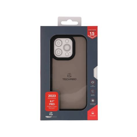 Techpro Iphone Pro Matte Black Color Bumper