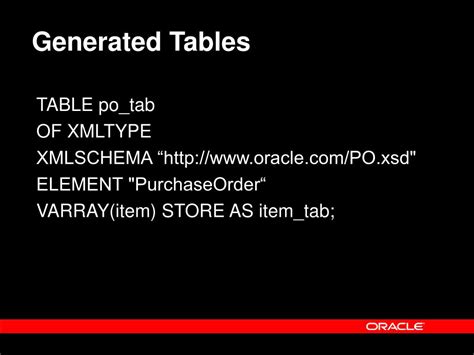 Ppt Xml Schemas In Oracle Xml Db Powerpoint Presentation Free Download Id4280842