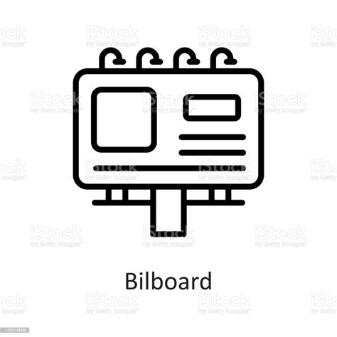빌보드 개요 벡터 아이콘 디자인 그림 흰색 배경에 Eps 10 파일 0명에 대한 스톡 벡터 아트 및 기타 이미지 0명 간판