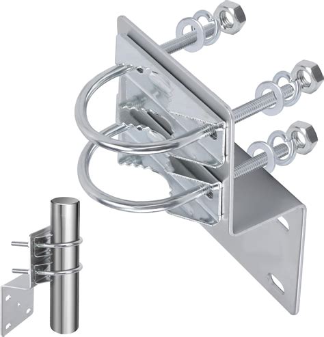 Antenna Mount Outdoor Antenna Pole Mast Mount Bracket Heavy Duty Steel With U