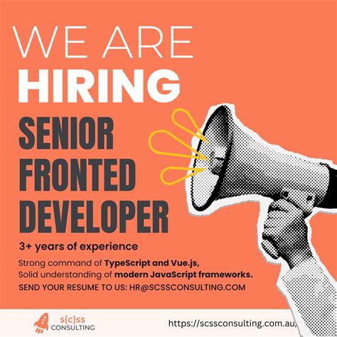 scss consulting is hiring a senior frontend developer we are looking