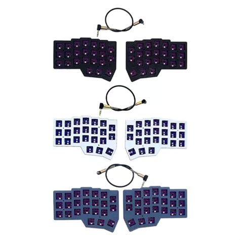 Wired Split Keyboard Left Right Hand Keyboard Kit Hot Swap Ergonomics🎄