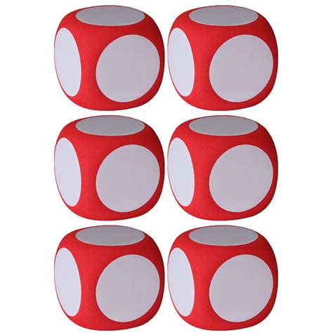 6pcs Diy Game Dice Large Dice Classroom Writable Dice Decorative Blank