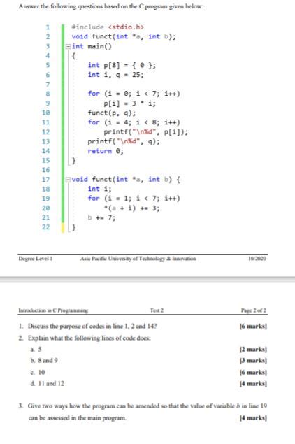 solved answer the following questions based on the program