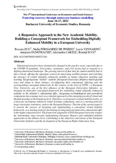 Pdf A Responsive Approach To The New Academic Mobility Building A