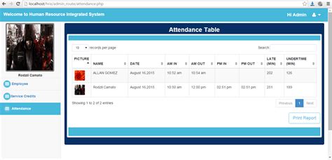 Human Resource Integrated System Sourcecodester